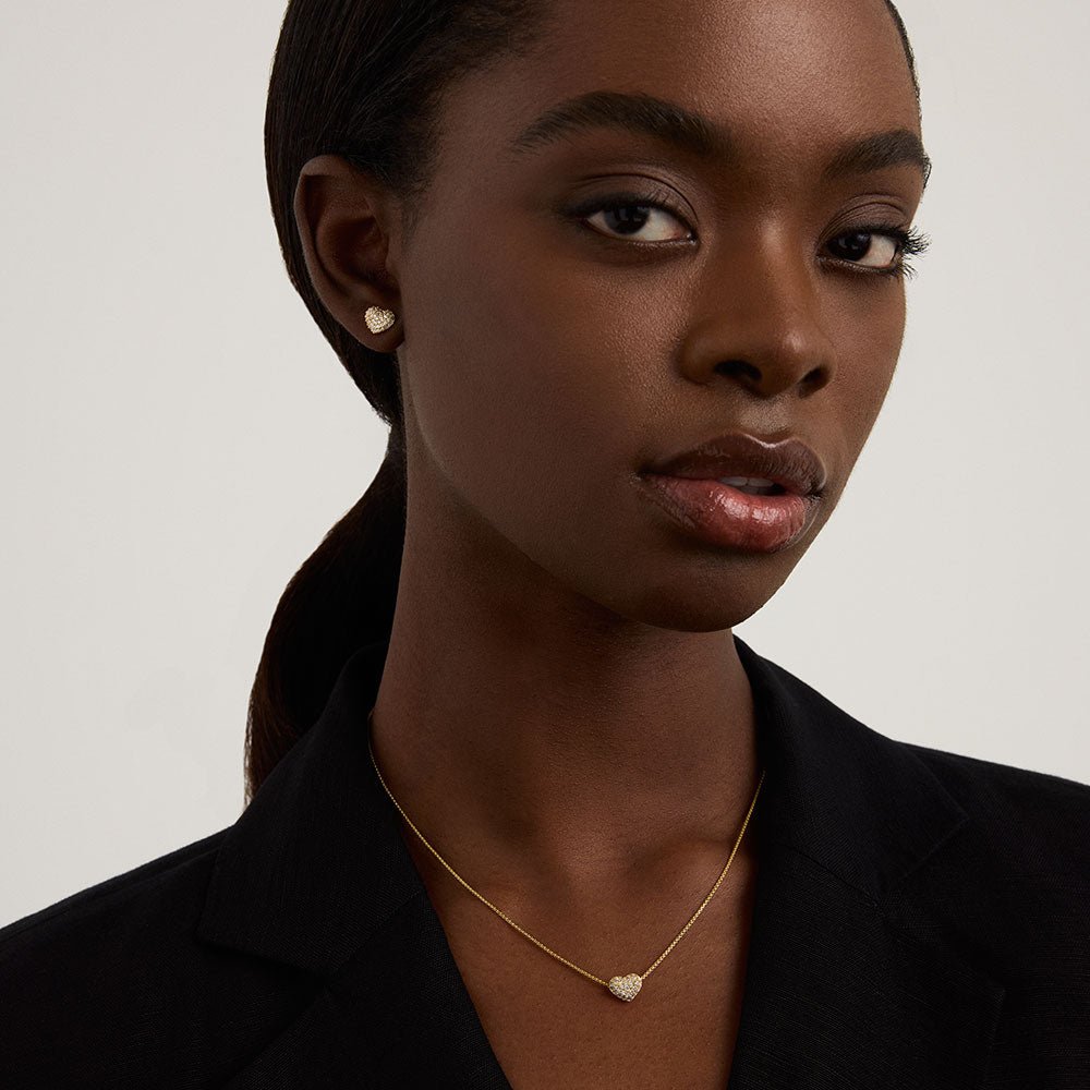 Petit Pavé Heart Studs | Dean Davidson Jewelry